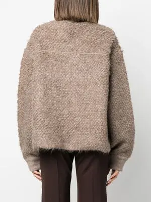 SHERPA Chunky-knit Zip-up Bomber Jacket