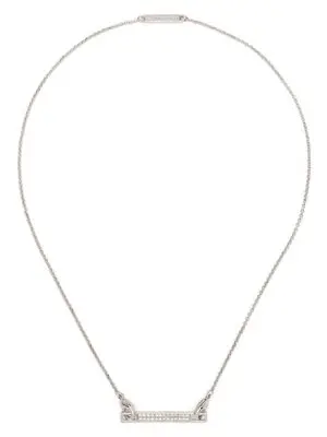 Eddie Borgo Pavé Safety Chain Bar Necklace - Silver