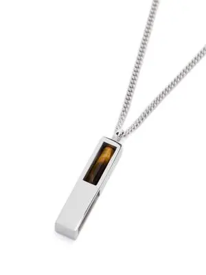 Tom Wood Cube-pendant Tiger Eye Necklace