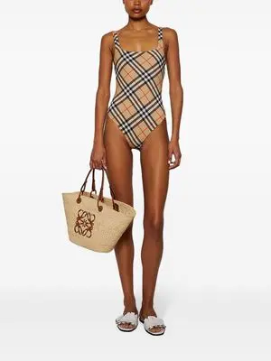 Burberry Checked One-piece Swimsuit