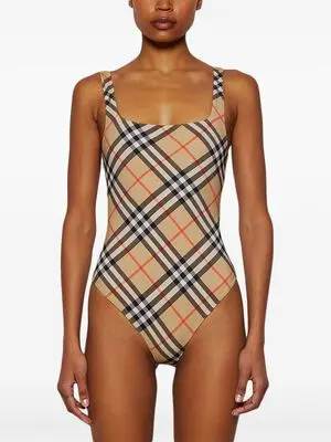 Burberry Checked One-piece Swimsuit