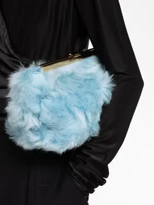 Khaite Aimee Shearling Clutch