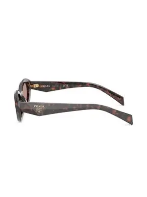 Prada Tortoiseshell-effect Oval Sunglasses