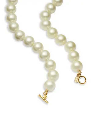 KENNETH JAY LANE Imitation Pearl Collar Necklace - Silver