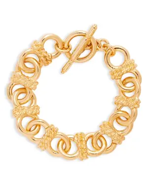 KENNETH JAY LANE Rope Accented Chain Link Toggle Bracelet