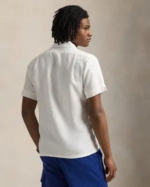 Polo Ralph Lauren Classic Fit Short-sleeve Linen Camp Shirt - Ceramic White