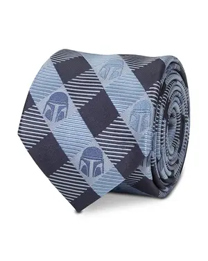 CUFFLINKS, INC. Star Wars Mando Helmet Check Tie - Blue