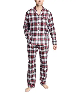PETITE PLUME Brushed Cotton Twill Pajama Set - Balmoral Tartan