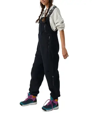 Free People Hit The Slopes Overalls - Black