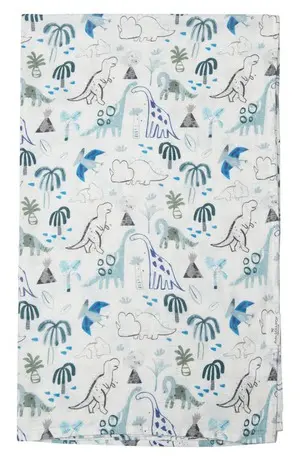 LOULOU LOLLIPOP Muslin Swaddle Blanket - Dinosaurs