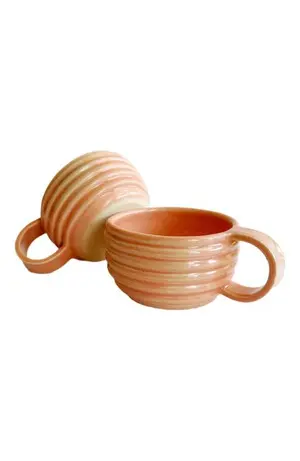 MIKKARBO Hunny Cupsset Of 2 - Peach