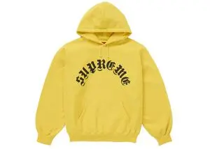 Supreme Printed Arc Hooded Sweatshirt - Yellow