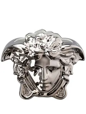 Versace Medusa Porcelain Vase - Silver