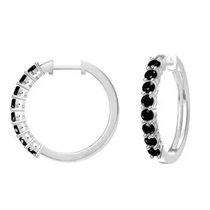 DONATELLO GIAN Name' Hoop Earrings - Black