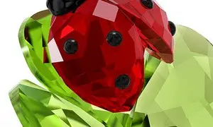 SWAROVSKI Idyllia Ladybug & Clover Crystal Figurine - Multicolored