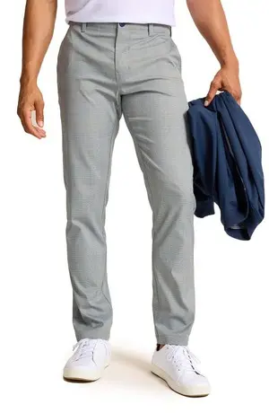 Tommy Bahama On Par Driver Island Plaid Islandzone® Flat Front Pants - Metallic Silver