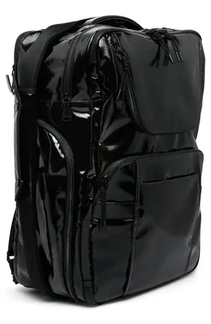 AIMEE Dakota Faux Leather Travel Backpack - Black/black