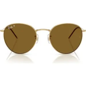 Ray-ban 55mm Polarized Phantos Sunglasses - Gold Flash