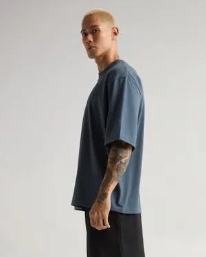 SHAKA WEAR Heavyweight Oversize Tee - Slate Blue
