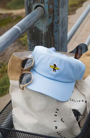 EVERYDAY CALIFORNIA Brutus Patch Baseball Cap - Light Blue