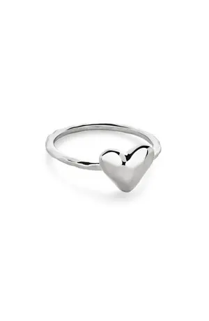Monica Vinader Heart Stacking Ring - Sterling Silver