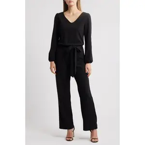 NIKKI LUND Aileen Long Sleeve Jumpsuit - Black