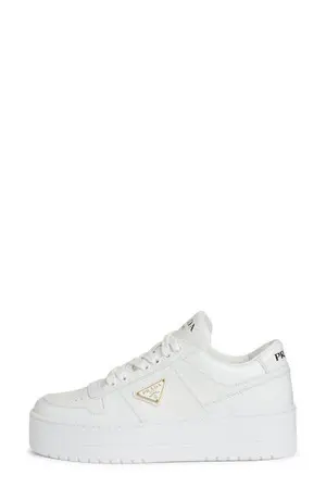 Prada Flatform Downtown Leather Sneakers