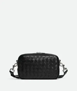 BOTTEGA  VENETA Small Intrecciato Camera Bag - Black