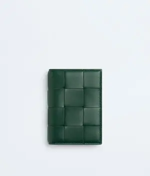 Bottega Veneta Cassette Passport Case - Emerald Green