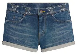 Celine Denim Mini Shorts - Clean Dark Union Wash