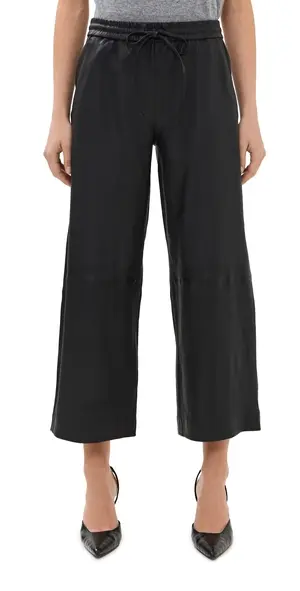 Sprwmn Cropped Leather Pants