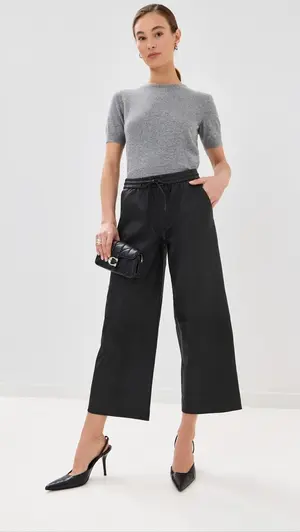 Sprwmn Cropped Leather Pants
