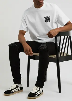 Amiri Pacific Bones Suede Sneakers