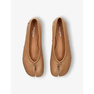 MAISON MARGIELA Tabi Split-toe Leather Ballet Flats - Blush