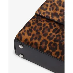 HUNTING SEASON Small Print Leather Top-handle Bag
