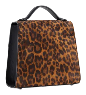 HUNTING SEASON Small Print Leather Top-handle Bag