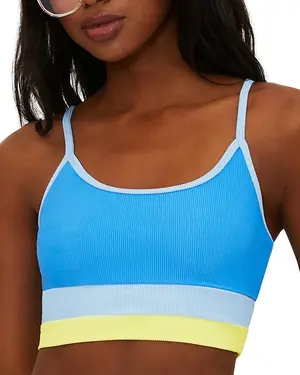 Beach Riot Eva Color Blocked Bikini Top - Marina Blues