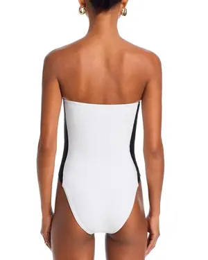 Aqua Strapless One Piece Swimsuit