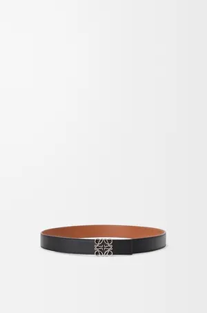 Loewe Reversible Anagram Belt - Black/tan/palladium