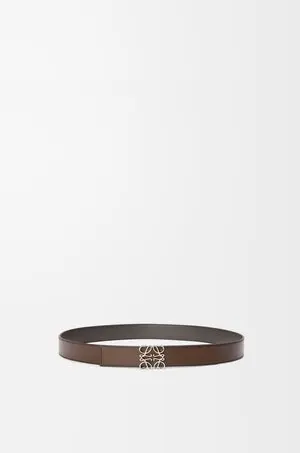 Loewe Reversible Anagram Belt - Dark Grey/dark Cigar/palladium
