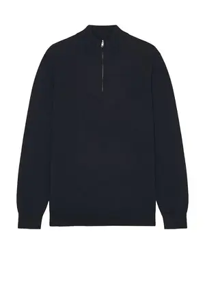 Nn07 Sergio Zip Mock Neck Sweater - Navy Multi