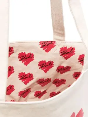 Karl Lagerfeld K/hearts Reversible Tote - Neutrals