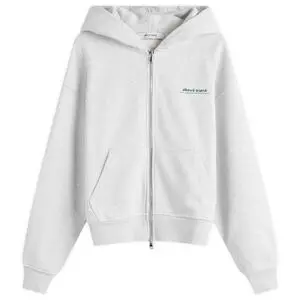 ABOUT:BLANK Zev Zip Hoodie - Grey Marl/epsom Green