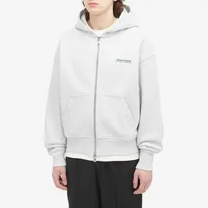 ABOUT:BLANK Zev Zip Hoodie - Grey Marl/epsom Green