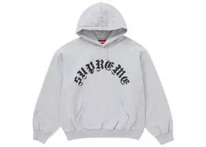 Supreme Printed Arc Hooded Sweatshirt - Heather Grey