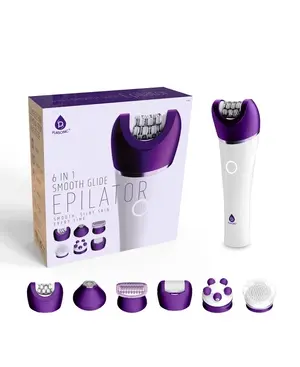 PURSONIC 6-in-1 Smooth Glide Epilator - Open White
