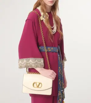 Valentino Garavani Silk Embroidered Kaftan Top