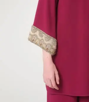 Valentino Garavani Silk Embroidered Kaftan Top