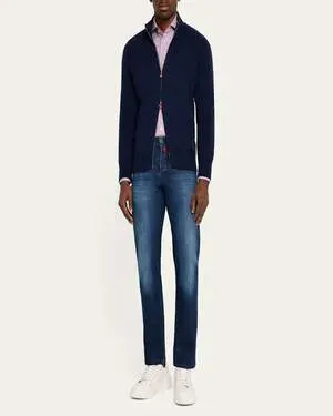 Kiton Slim-fit Dark Wash Jeans