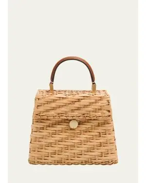 Cult Gaia Sybil Rattan Crossbody Bag - Neutral